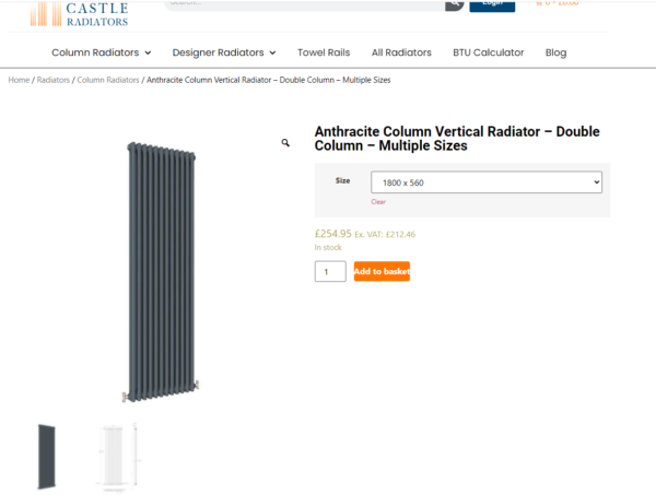 How do I calculate the radiator size for a room?